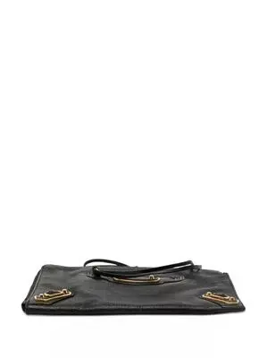 Balenciaga 2016 Goatskin Motocross Classic Metallic Edge Clutch Bag