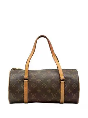 LOUIS VUITTON Monogram Papillon 28 Handbag - Brown