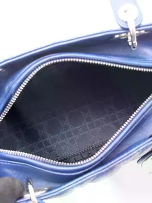 Dior Lambskin Cannage Lady Satchel - Blue