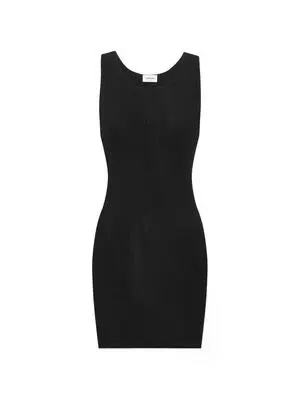 Saint Laurent Cassandre Ribbed-knit Dress