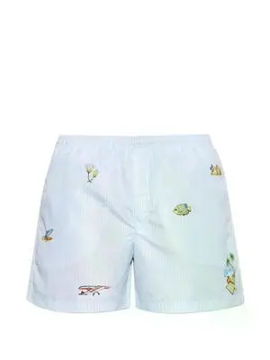 Casablanca Phantasmagoria Striped Swim Shorts - Blue