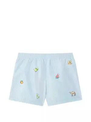 Casablanca Phantasmagoria Striped Swim Shorts - Blue