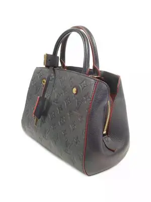 LOUIS VUITTON Montaigne Bb Monogram Empreinte Tote Bag - Blue