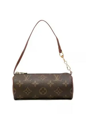 LOUIS VUITTON Monogram Papillon Pochette Handbag - Brown