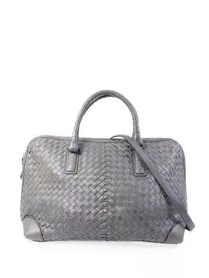 BOTTEGA VENETA Bottega Veneta Grey Lambskin Intrecciato Tote Bag
