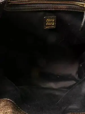 Miu Miu Leather Logo Detail Backpack
