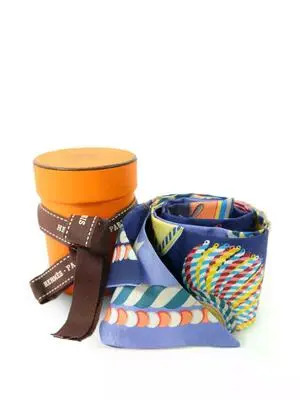 Hermès Twilly Graphic-print Scarf - Blue