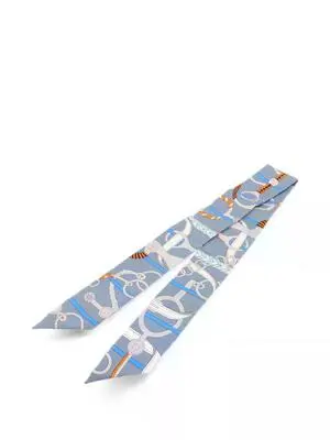 Hermès Twilly Equestrian-print Scarf