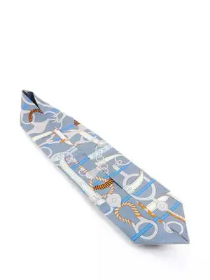 Hermès Twilly Equestrian-print Scarf