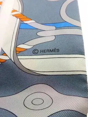 Hermès Twilly Equestrian-print Scarf
