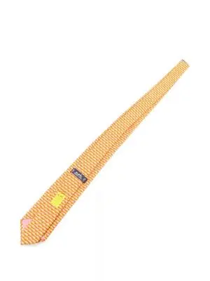 Hermès Silk Geometric Print Tie