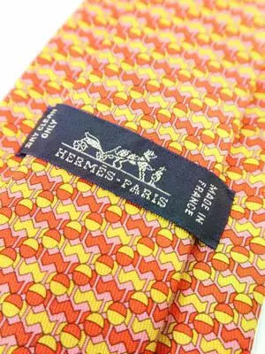 Hermès Silk Geometric Print Tie