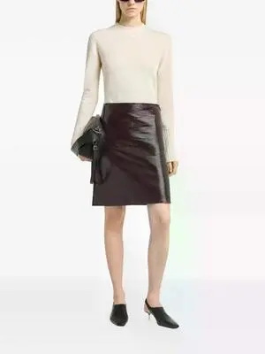COURREGES Logo Patch Ribbed Sweater