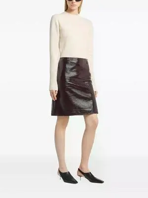 COURREGES Logo Patch Ribbed Sweater - Neutrals