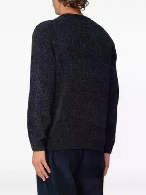 Emporio Armani Cable-knit Diamond Pattern Crew Neck Sweater