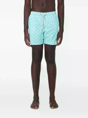 MC2 SAINT BARTH Printed Swim Shorts - Blue
