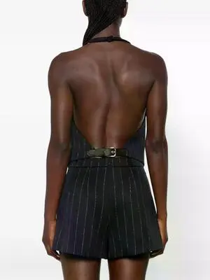 Maje Pinstripe Halter Neck Top