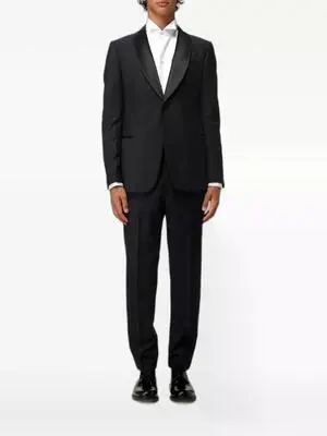 Emporio Armani Shawl-lapel Virgin-wool Suit - Blue