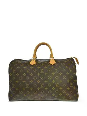 LOUIS VUITTON Monogram Speedy 40 Handbag - Brown