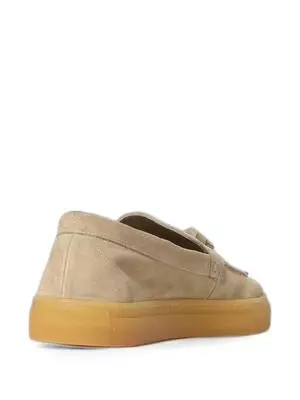 SUMMERY COPENHAGEN Tassel Detail Suede Loafers - Neutrals