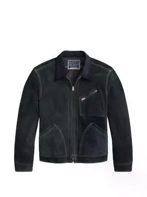 Ralph Lauren Suede Zip Jacket - Blue