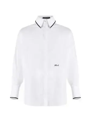Karl Lagerfeld Curved Hem Shirts For Women