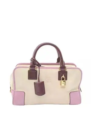 Loewe Tricolor Goatskin Amazona 28 Handbag - Neutrals
