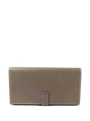 Hermès Bearn H-tab Wallet - Grey