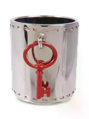 Hermès Polished -tone Scarf Ring With Key Charms - Silver