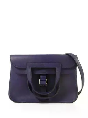 Hermès Halzan Leather Shoulder Bag - Blue