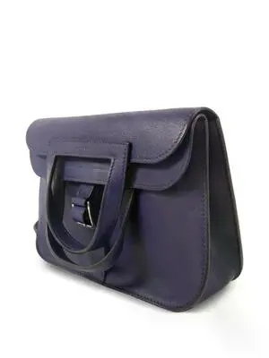 Hermès Halzan Leather Shoulder Bag - Blue