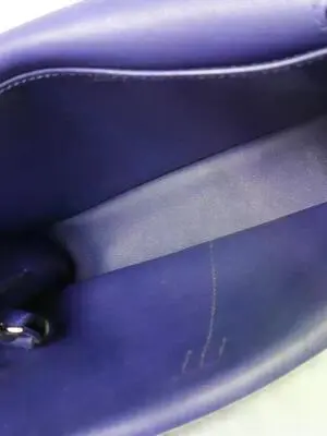 Hermès Halzan Leather Shoulder Bag - Blue