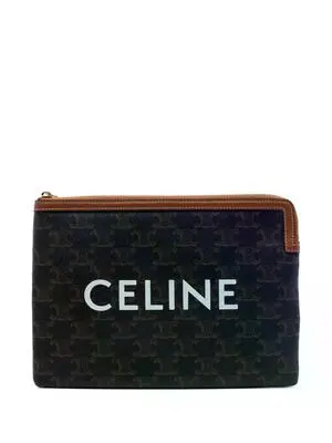 Celine Small Triomphe Clutch Bag - Brown
