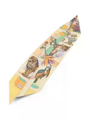 Hermès Twilly Animal-print Silk Scarf