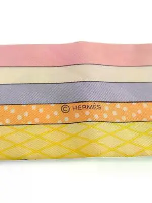 Hermès Twilly Animal-print Silk Scarf
