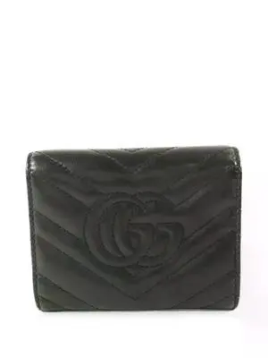 Gucci Gg Marmont Trifold Wallet - Black