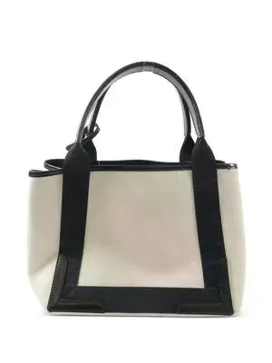 Balenciaga Navy Cabas Tote Bag - Neutrals
