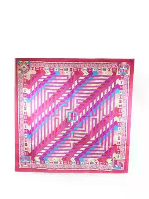 Hermès Geometric-print Scarf - Pink