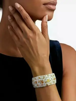 HYT JEWELRY 18k White Gold Diamond Bracelet - Silver
