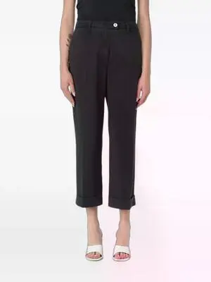 RE-HASH Cropped Trousers With Turn-up Cuffs