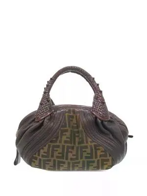 Fendi Mini Zucca Canvas And Leather Spy Handbag