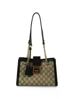 Gucci Small Padlock Gg Shoulder Bag - Neutrals
