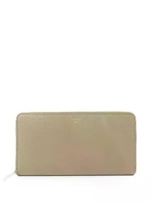 Celine Grained-leather Long Wallet - Neutrals