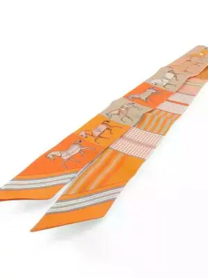 Hermès Twilly Horse-print Silk Scarf