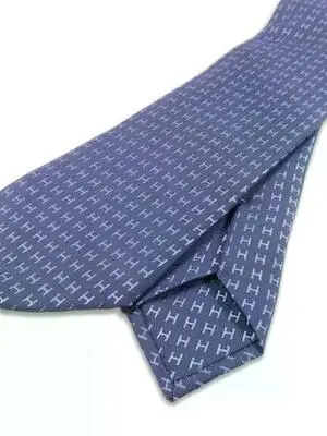 Hermès H Patterned Silk Tie