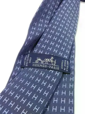 Hermès H Patterned Silk Tie