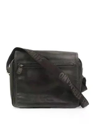 FERRAGAMO Logo-strap Shoulder Bag - Black