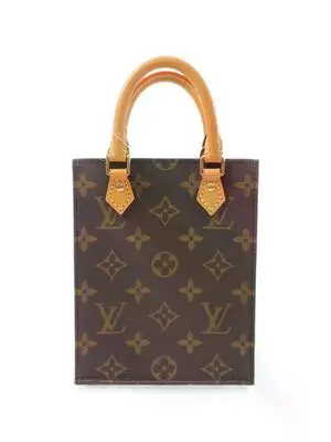 LOUIS VUITTON Petit Sac Plat Monogram Tote Bag
