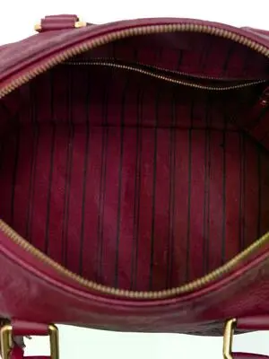 LOUIS VUITTON Monogram Empreinte Speedy Bandouliere 25 Satchel - Red