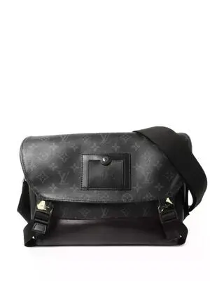 LOUIS VUITTON Monogram Eclipse Voyager Messenger Bag - Black